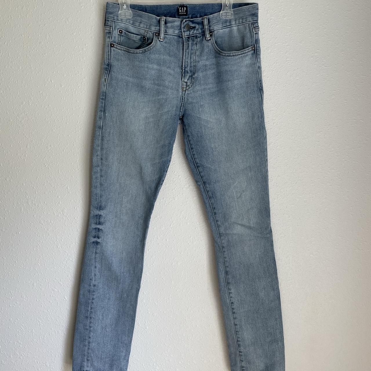 Men's sturdy pair of denim jeans Light wash,... - Depop