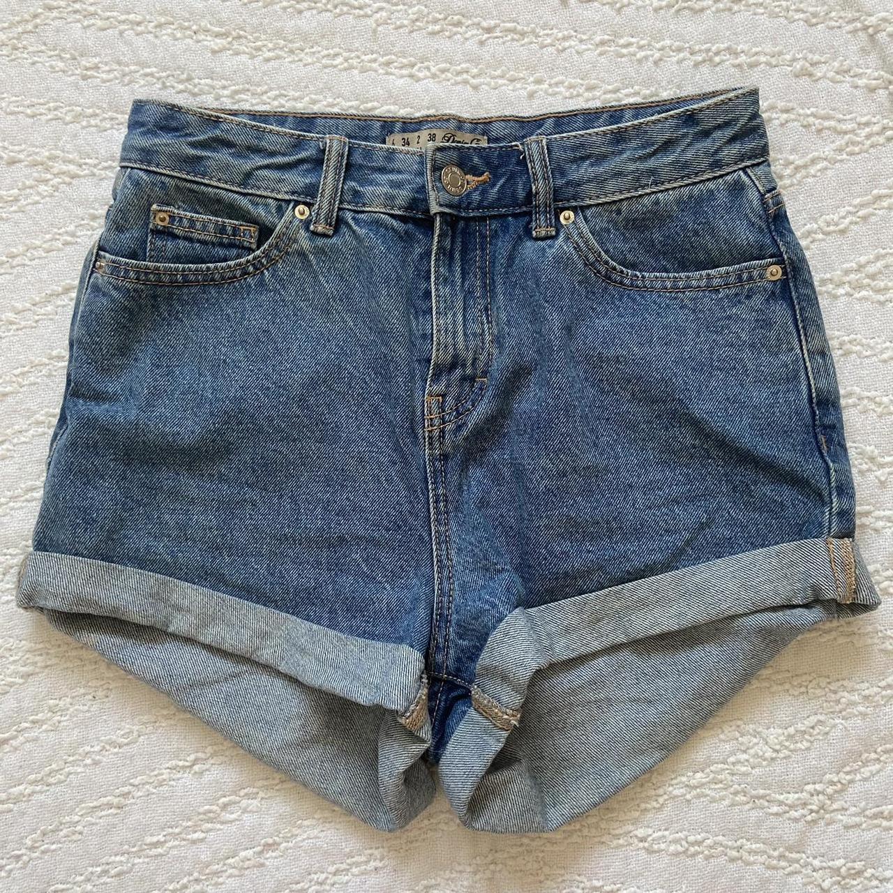 cute primark denim shorts size 6 - Depop