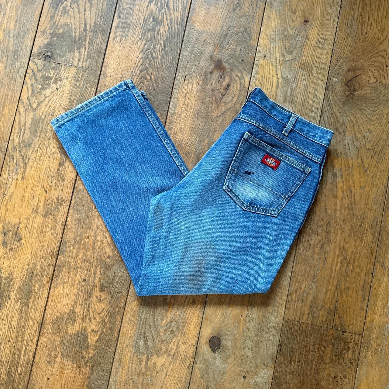 Blue Dickies Denim Trousers Vintage Workwear Depop