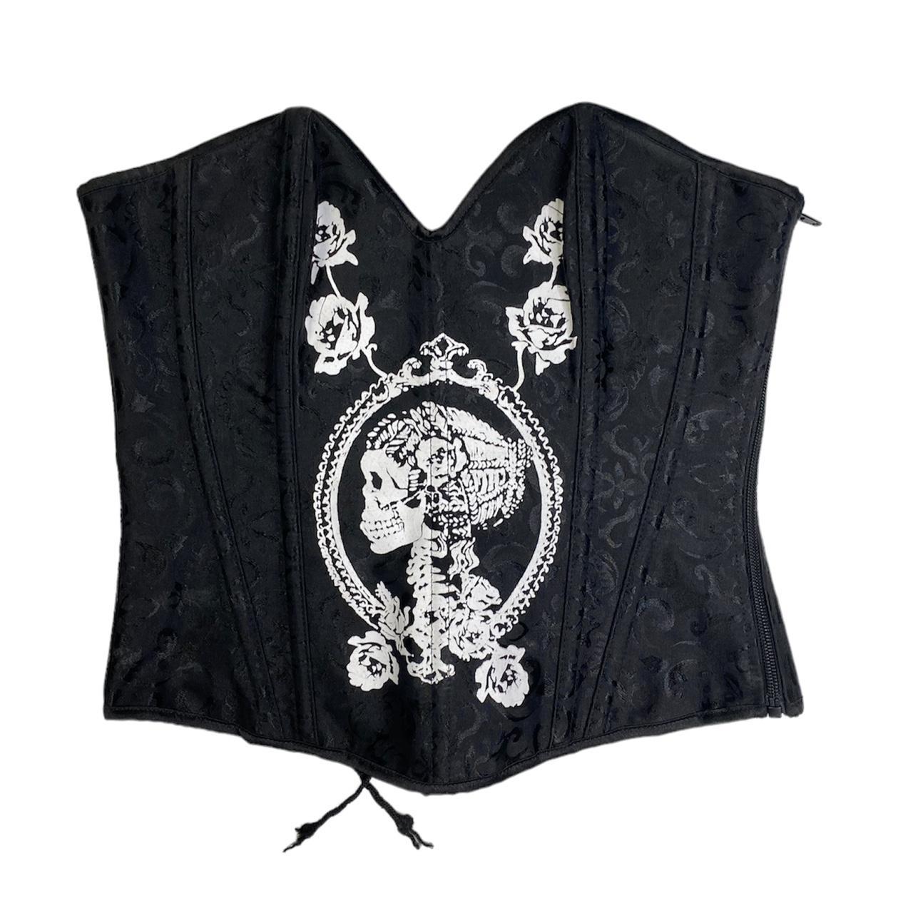Super sick & rare skull corset top by Bedroom... - Depop