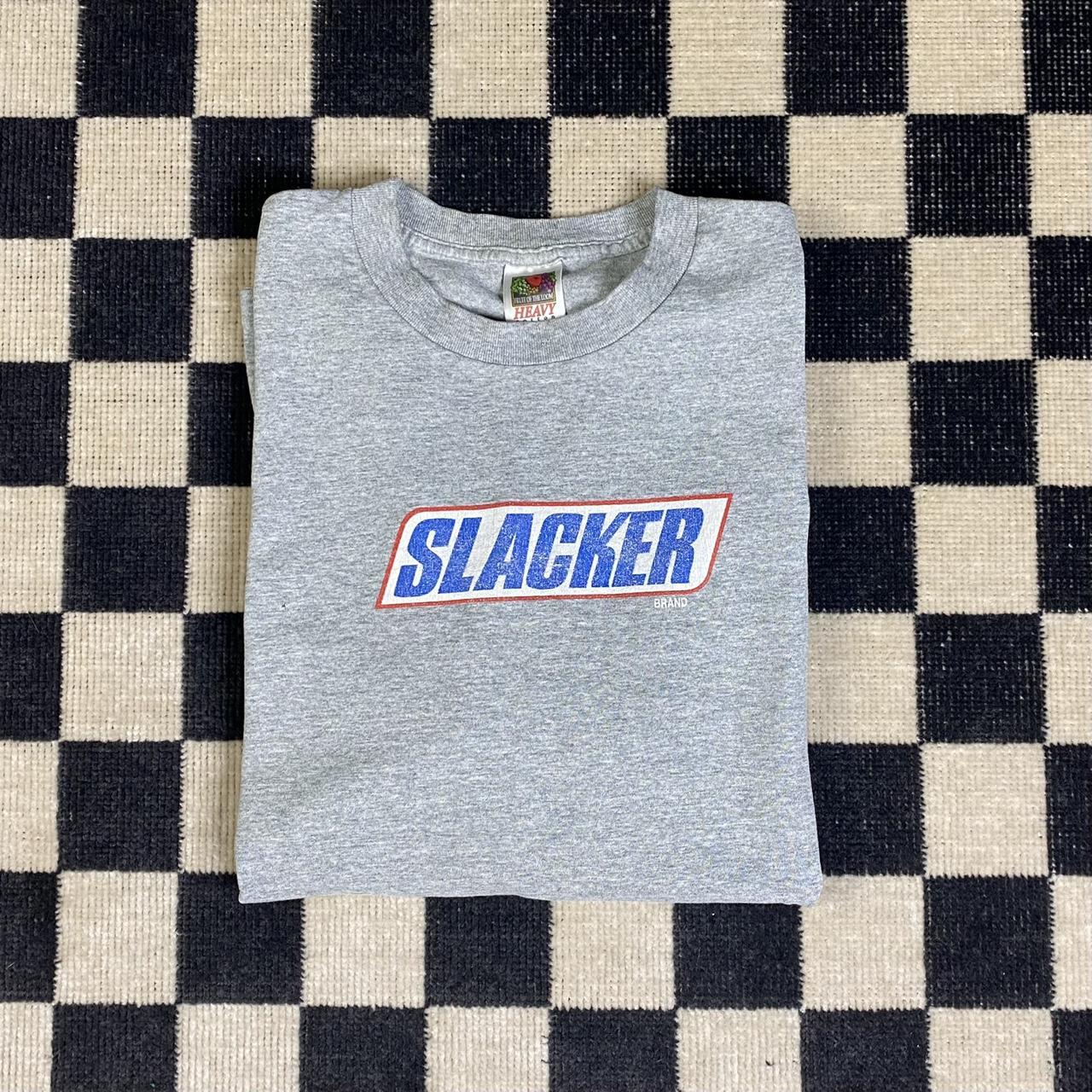 90’s Slacker Snickers skate t-shirt XL Chest is... - Depop