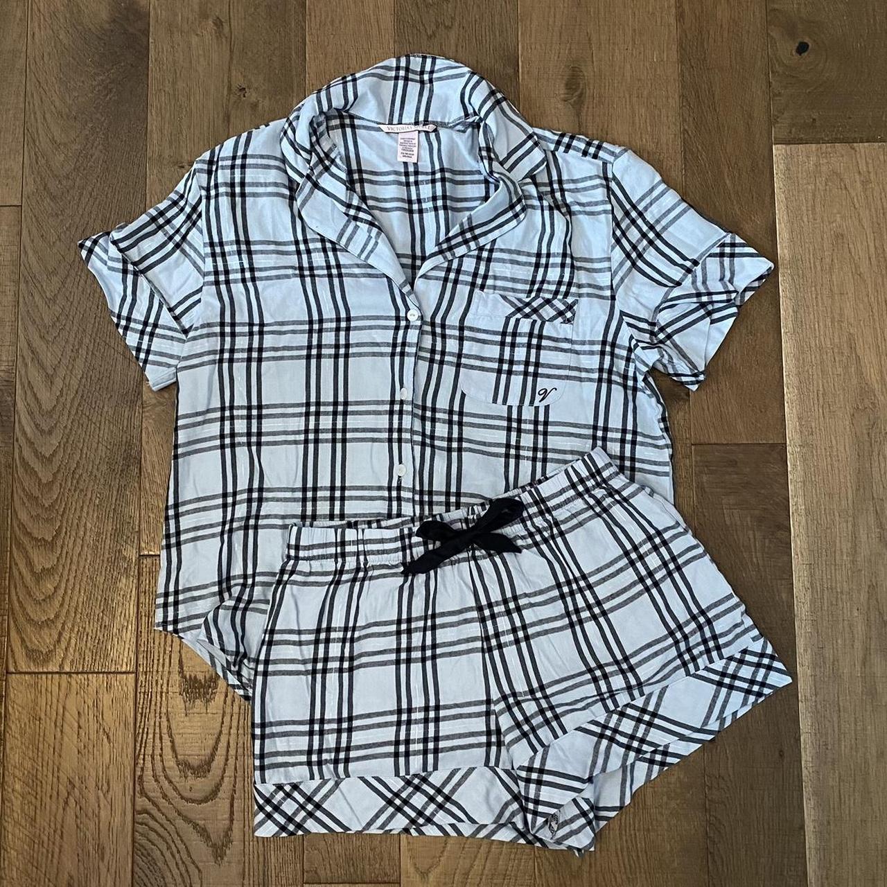 victoria’s secret pj set - great condition - plaid... - Depop