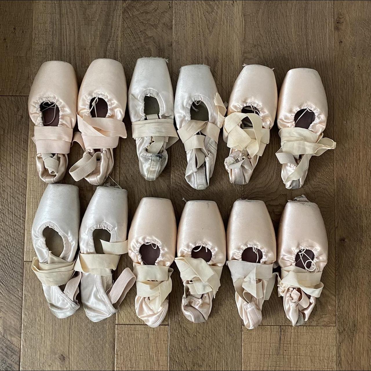 lightly used pointe shoes - Depop