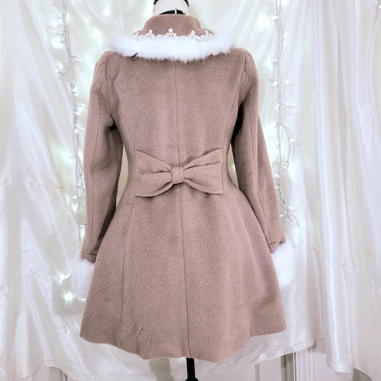 liz lisa camel fur coat... - Depop