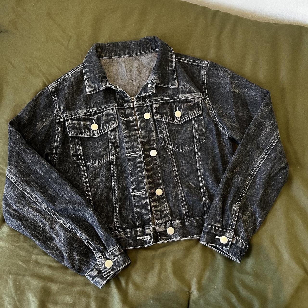 acid-washed denim jacket #acidwash #denim #80s -... - Depop