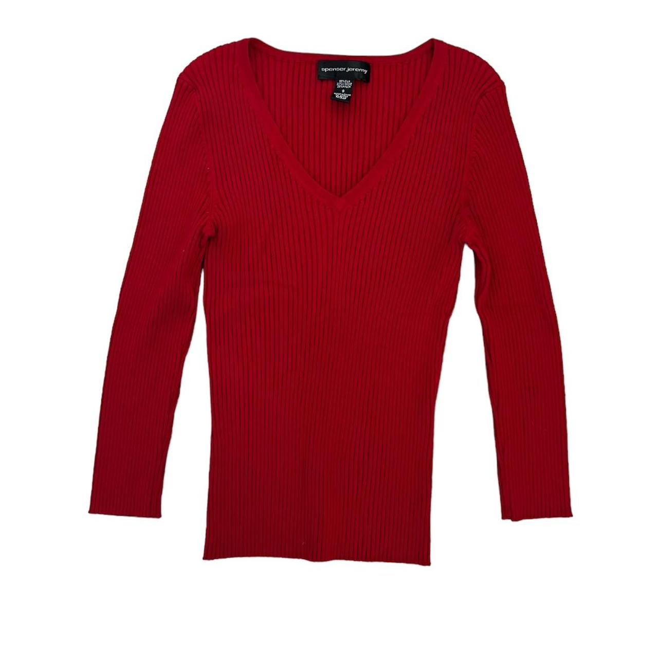 Perfect pleated red long sleeve. This shirt is such... - Depop