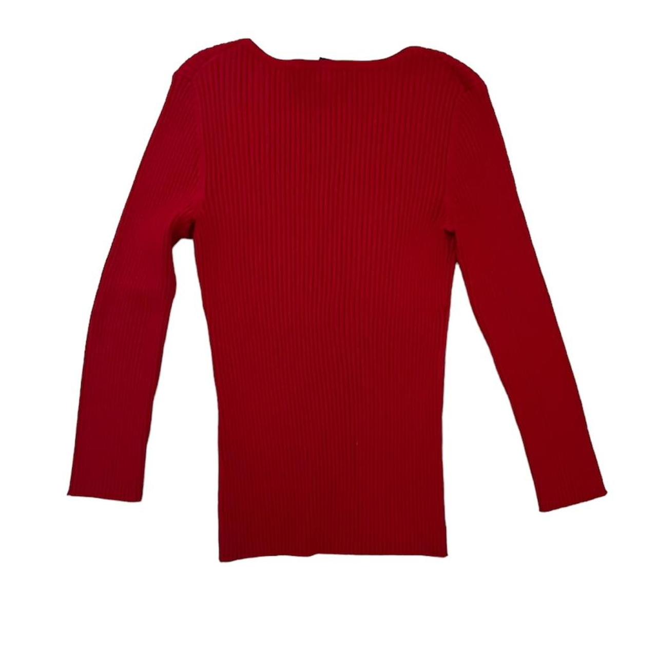 Perfect pleated red long sleeve. This shirt is such... - Depop