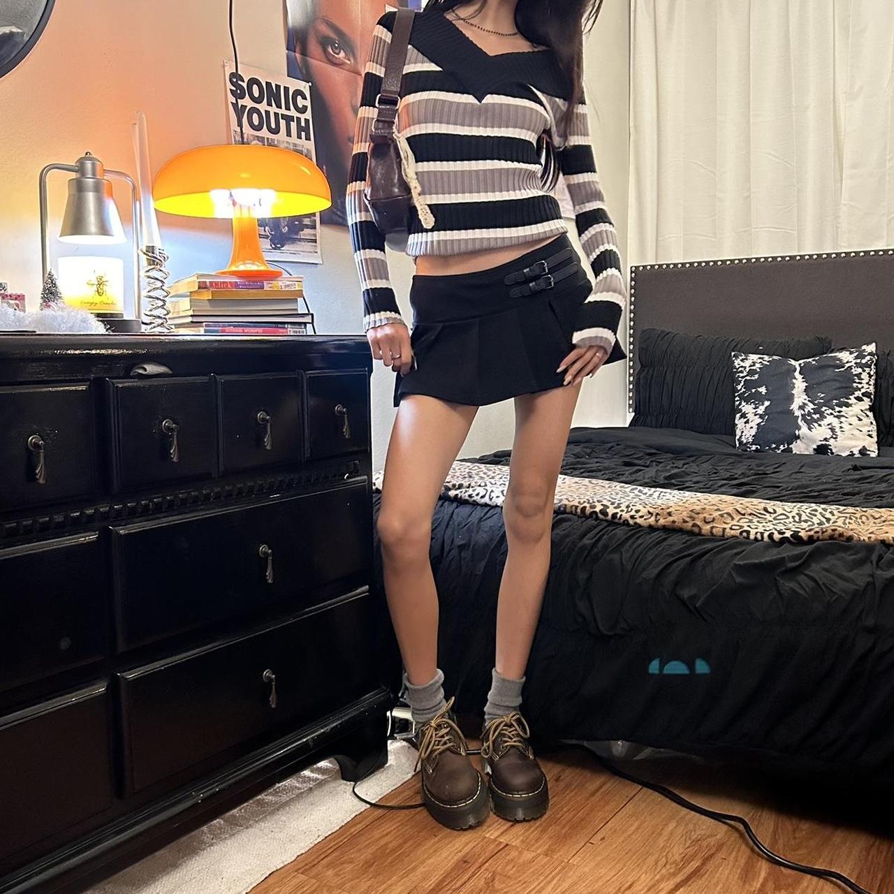 The most adorable striped rubber form fitting knit... - Depop