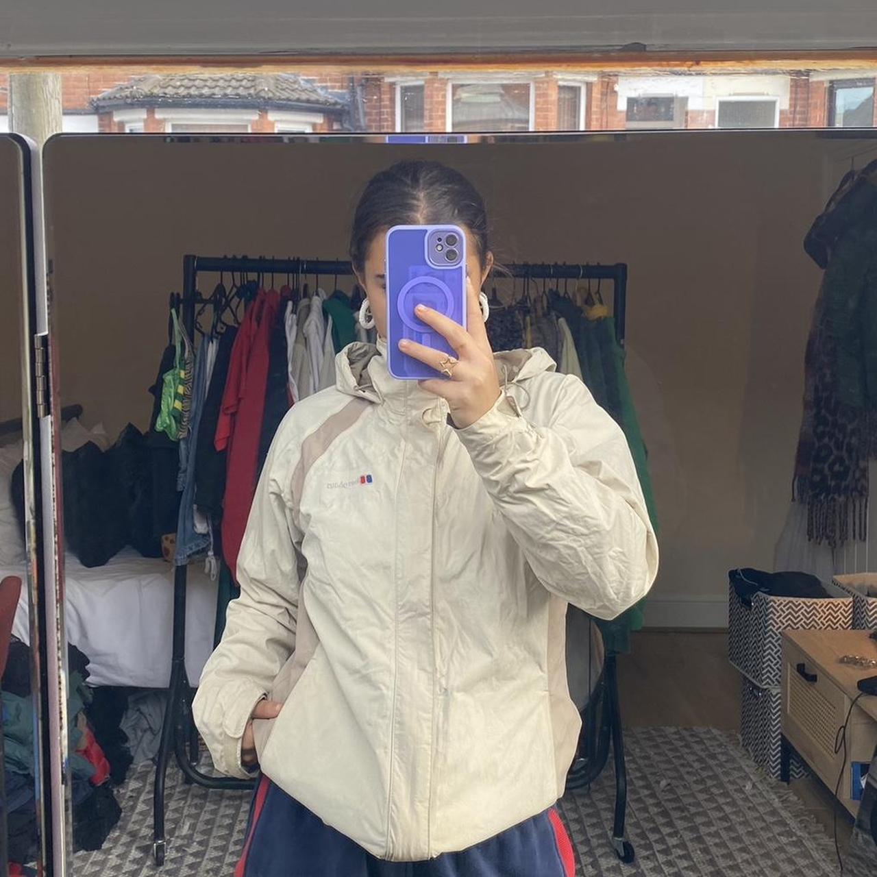 Beige/tan berghaus lightweight ski jacket Uk size... - Depop