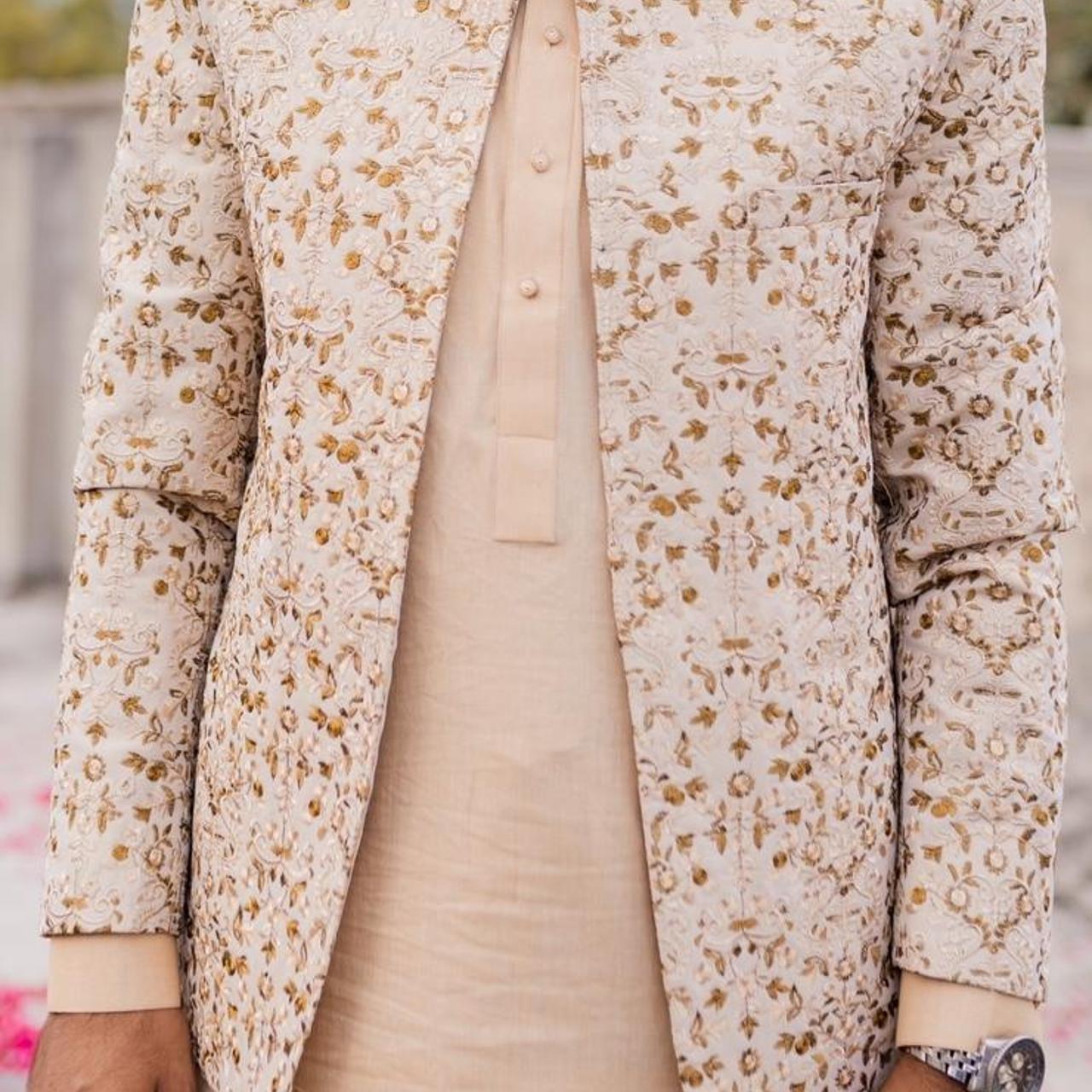 Light gold Men’s prince coat for walima. Beautifully... - Depop