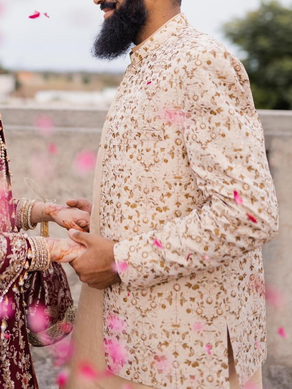 Light gold Men’s prince coat for walima. Beautifully... - Depop