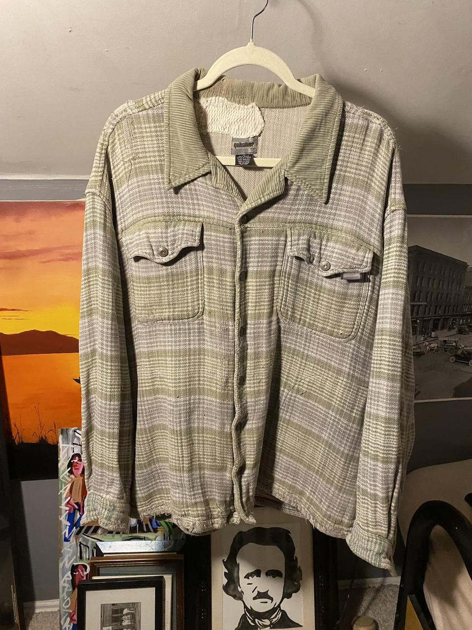 vintage Quicksilver button up cotton jacket no... - Depop