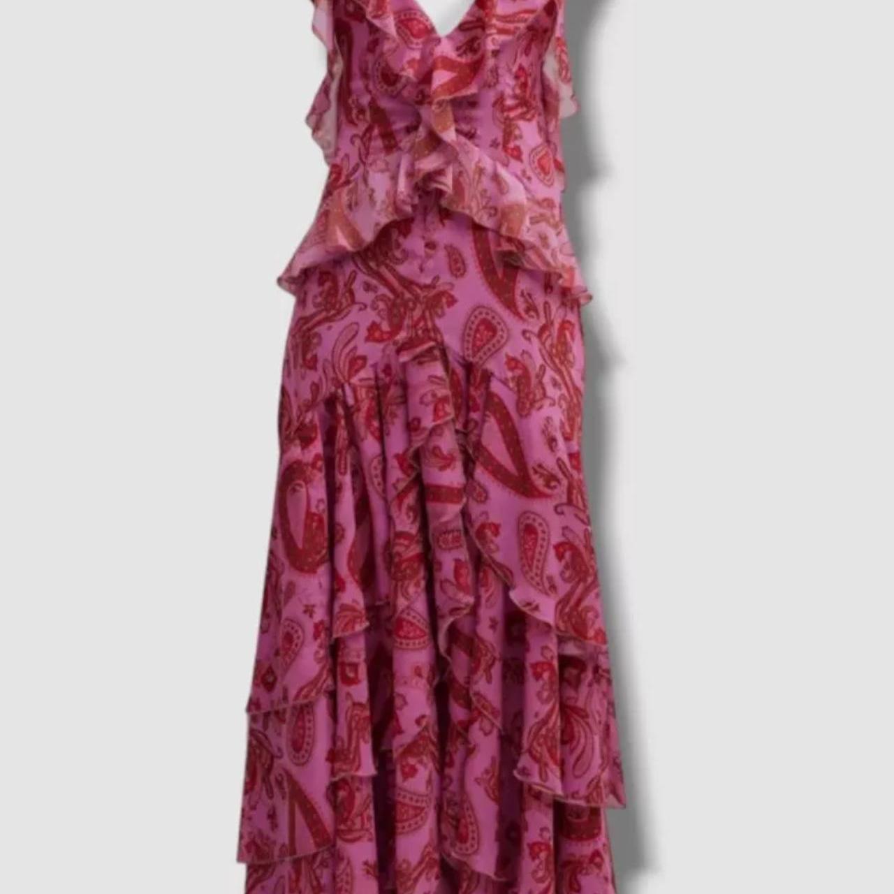 LACE The Label Ruffle Trim Paisley Print High Low... | Depop