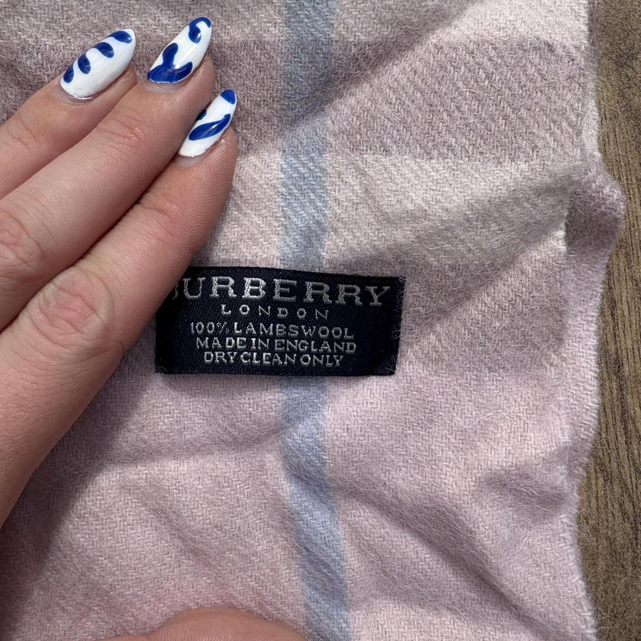 Burberry Of London 100% Lambswool Scarf Checked... | Depop