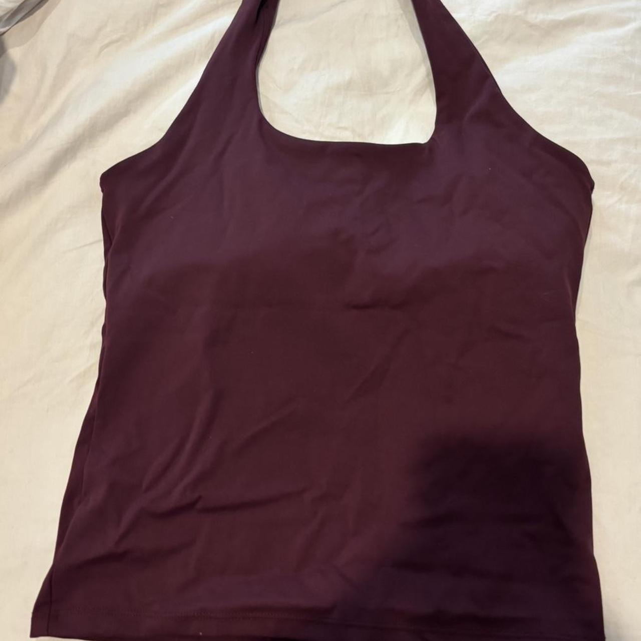 PAYPAL ONLY Burgundy Glassons active halter neck top... | Depop