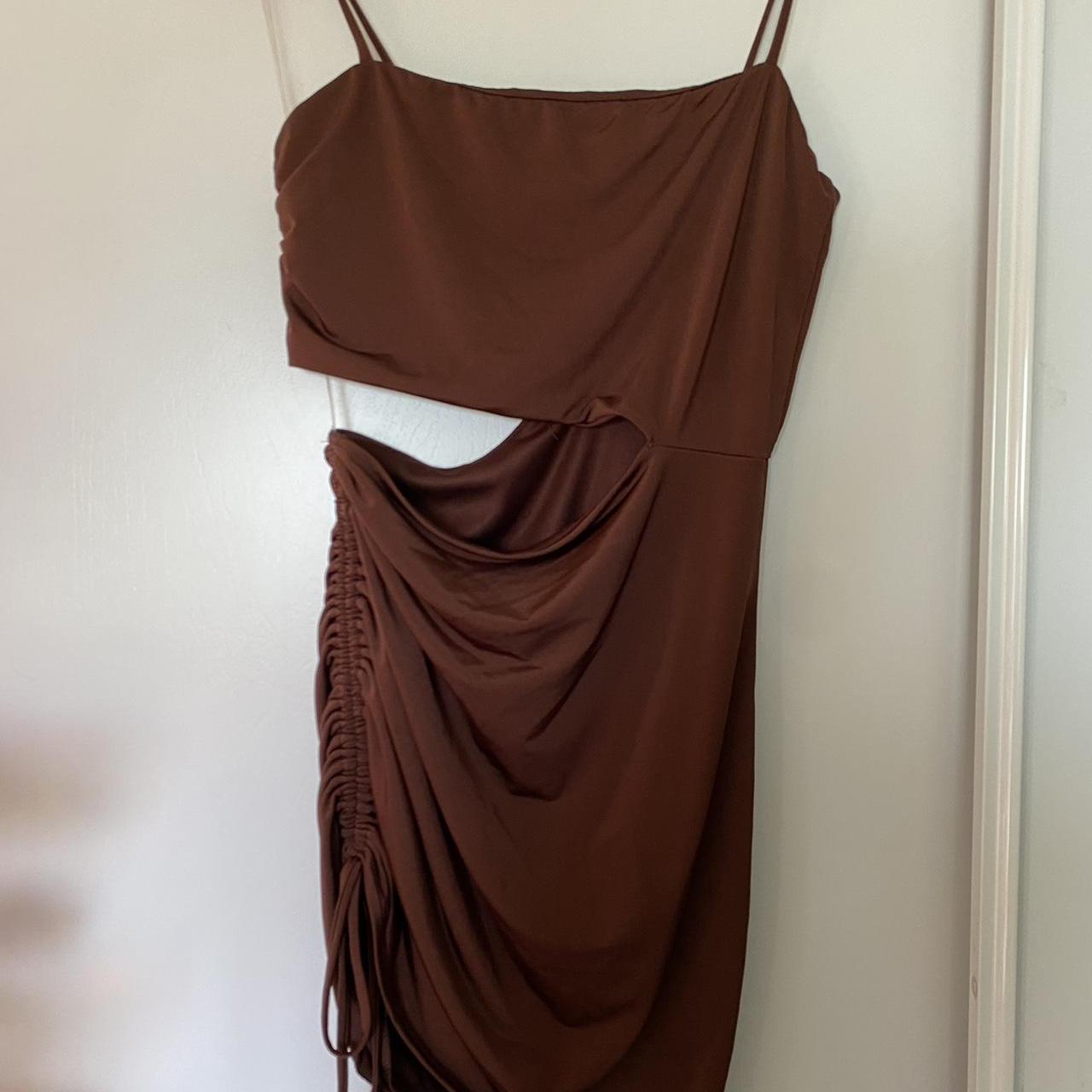 WINDSOR BROWN CUTOUT DRESS size M (i... - Depop