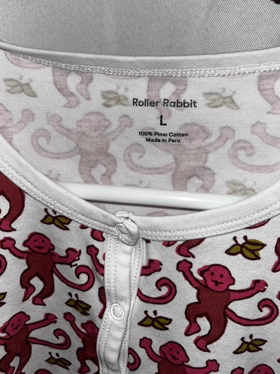 Pink roller rabbit pajama top - Depop