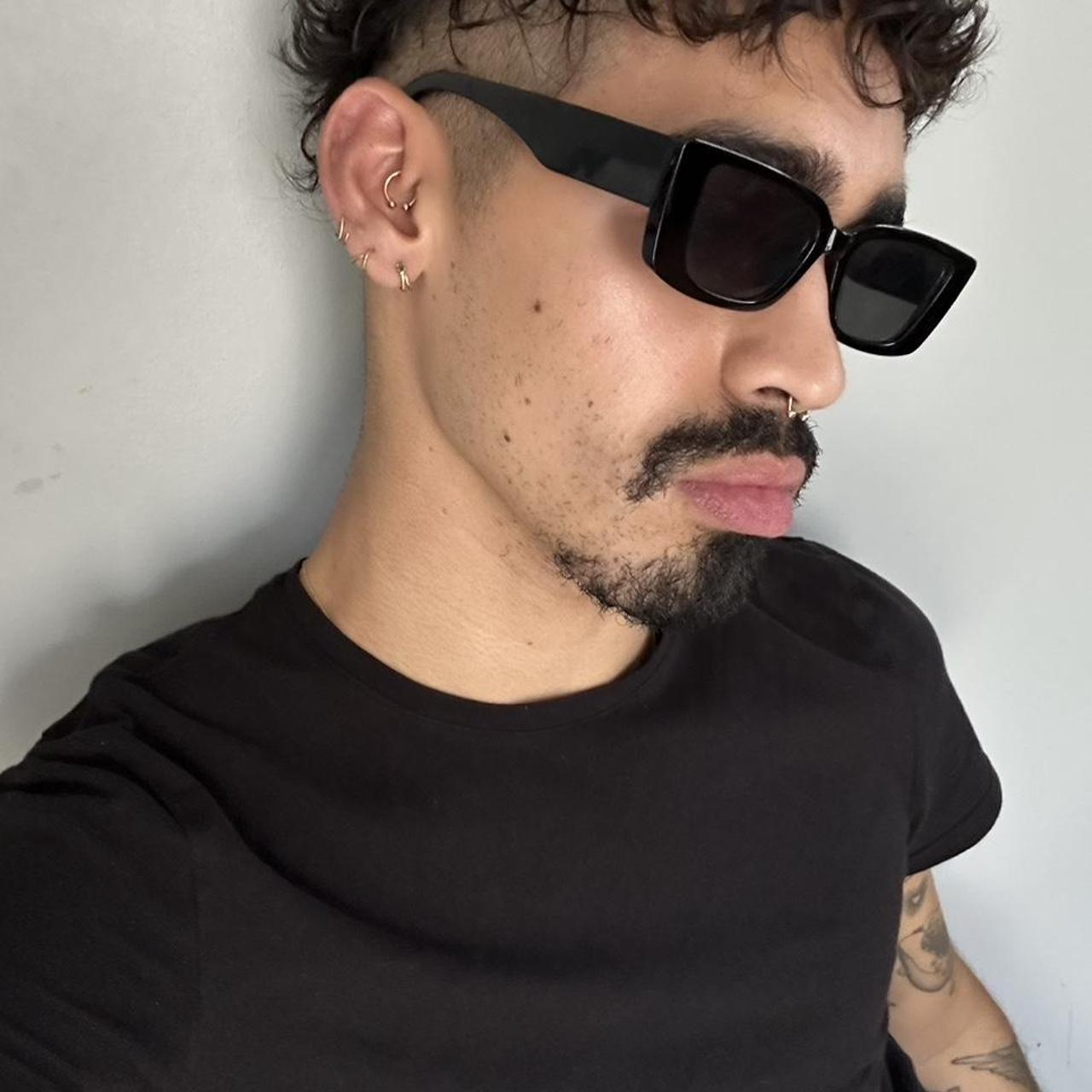 BASIC BLACK FRAMES • square frames with dark... | Depop