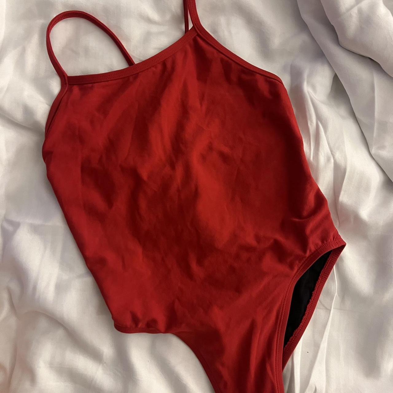 jolyn perry swim onesie in red - bought new for $68... - Depop