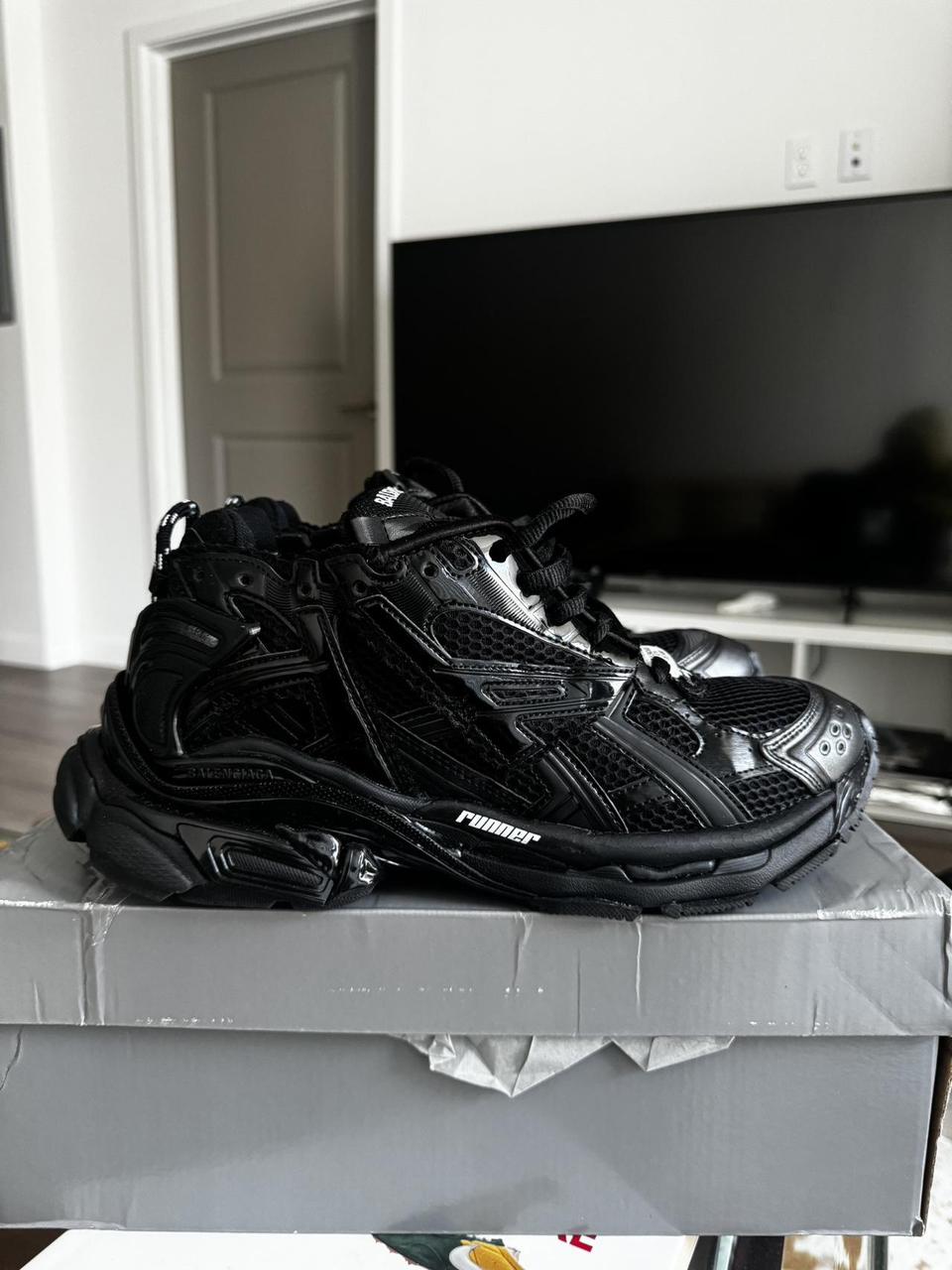 Balenciaga Mesh Runner Multi-Color Sneakers Size 9... - Depop