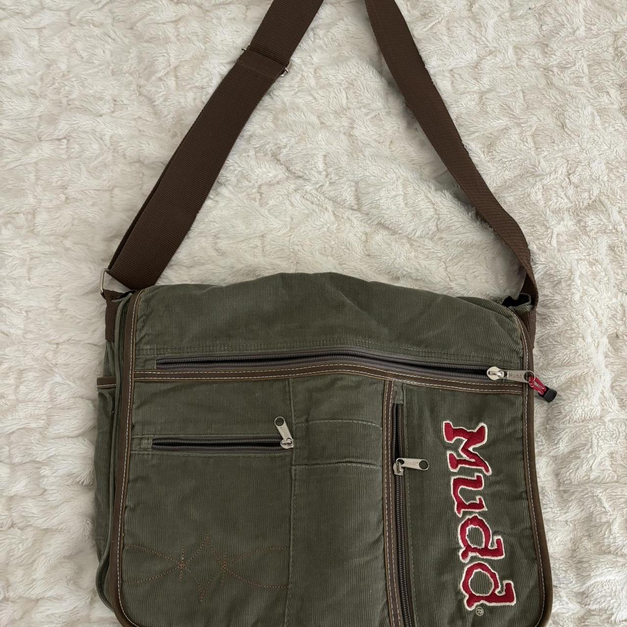 MUDD messenger bag in green and brown. Has tons of... | Depop