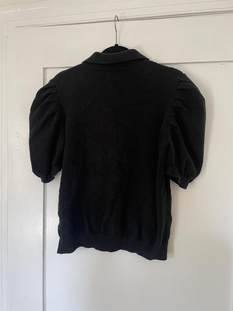 Who What Where puff sleeve knit polo XL Doen dupe - Depop