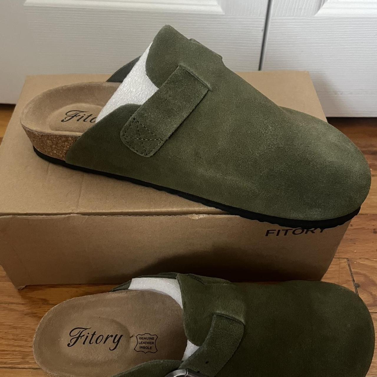 Green suede Fitory clogs | size 10 | brand new with... | Depop