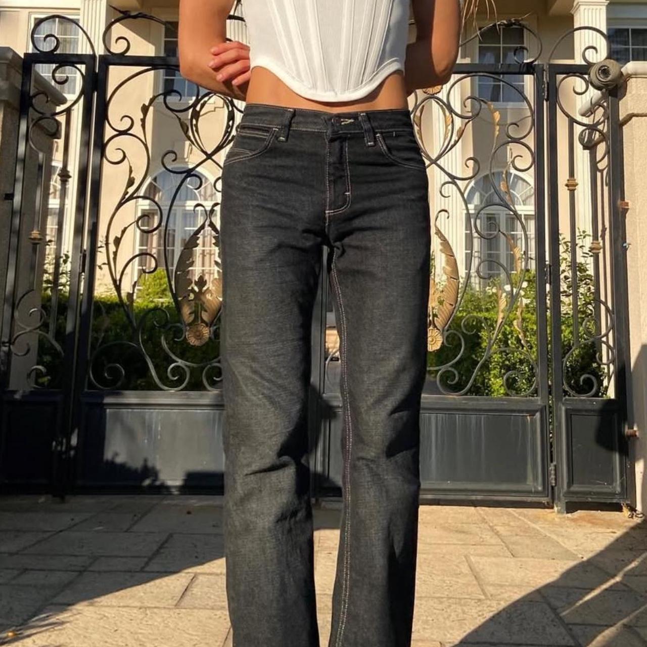 Wrangler, Black low rise, jeans, inseam 27 inches in... | Depop