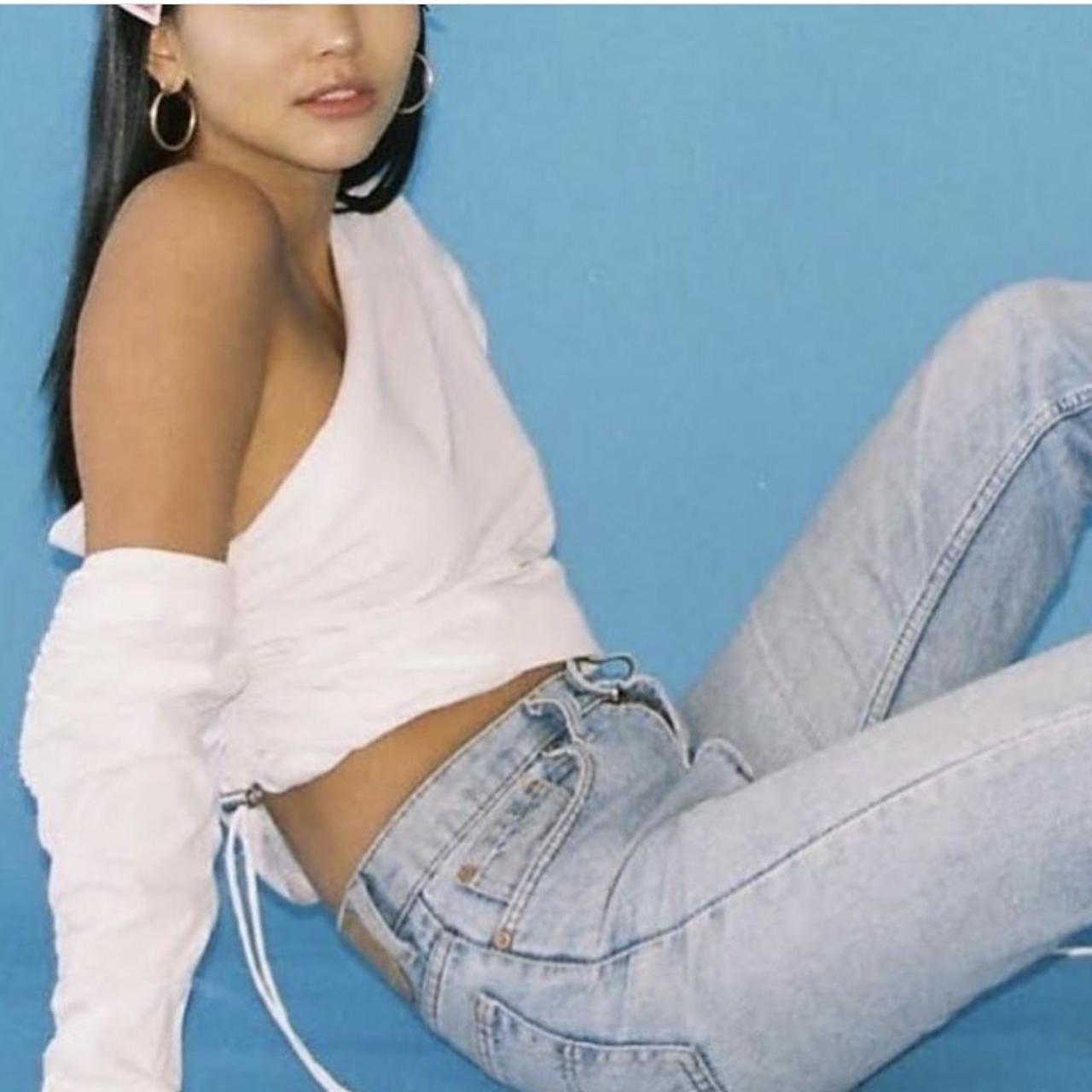 Atout Studios gathered one shoulder top Best fit... - Depop