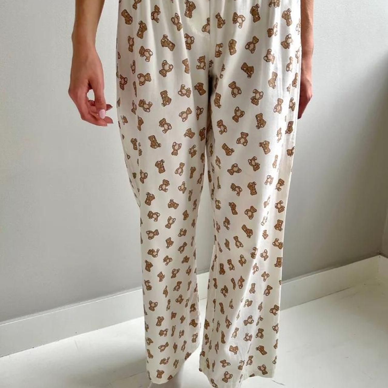 brandy melville keira teddy bear pyjama pants brand... | Depop