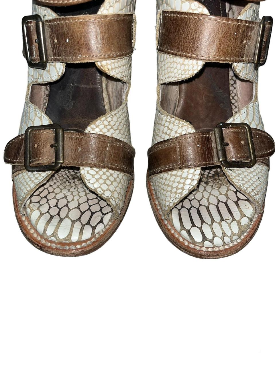 🦅 FREEBIRD White Snake Bond 🦅 Gladiator sandal with... - Depop