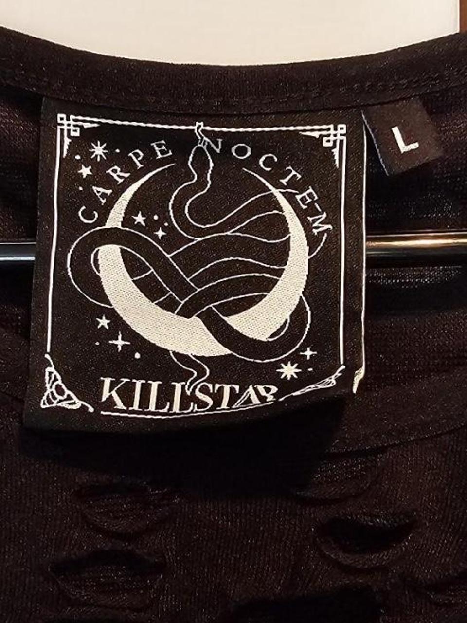 Killstar long sleeve distressed shirt Size... - Depop