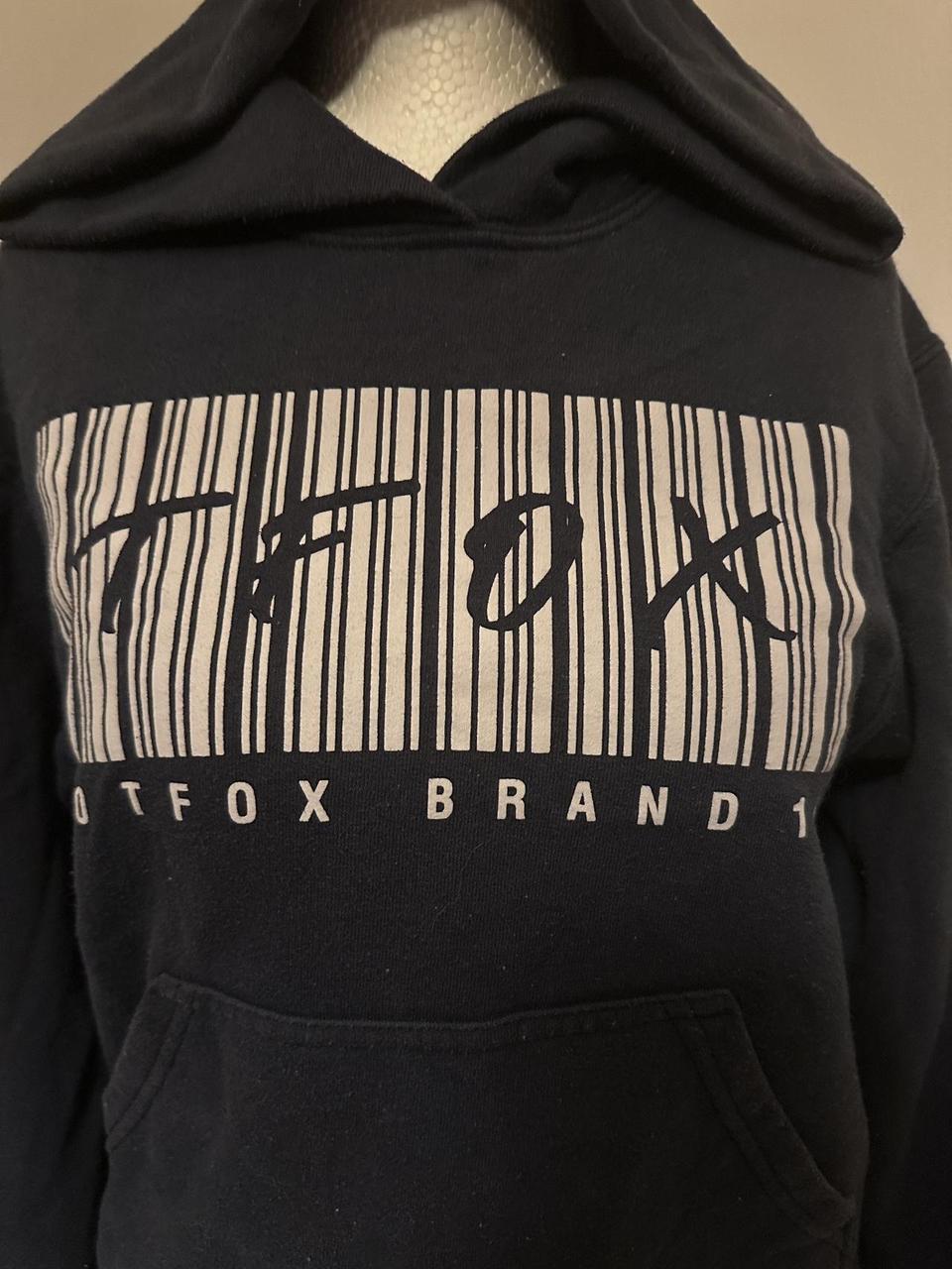 Black & white 20 T Fox Barcode hoodie size medium... - Depop