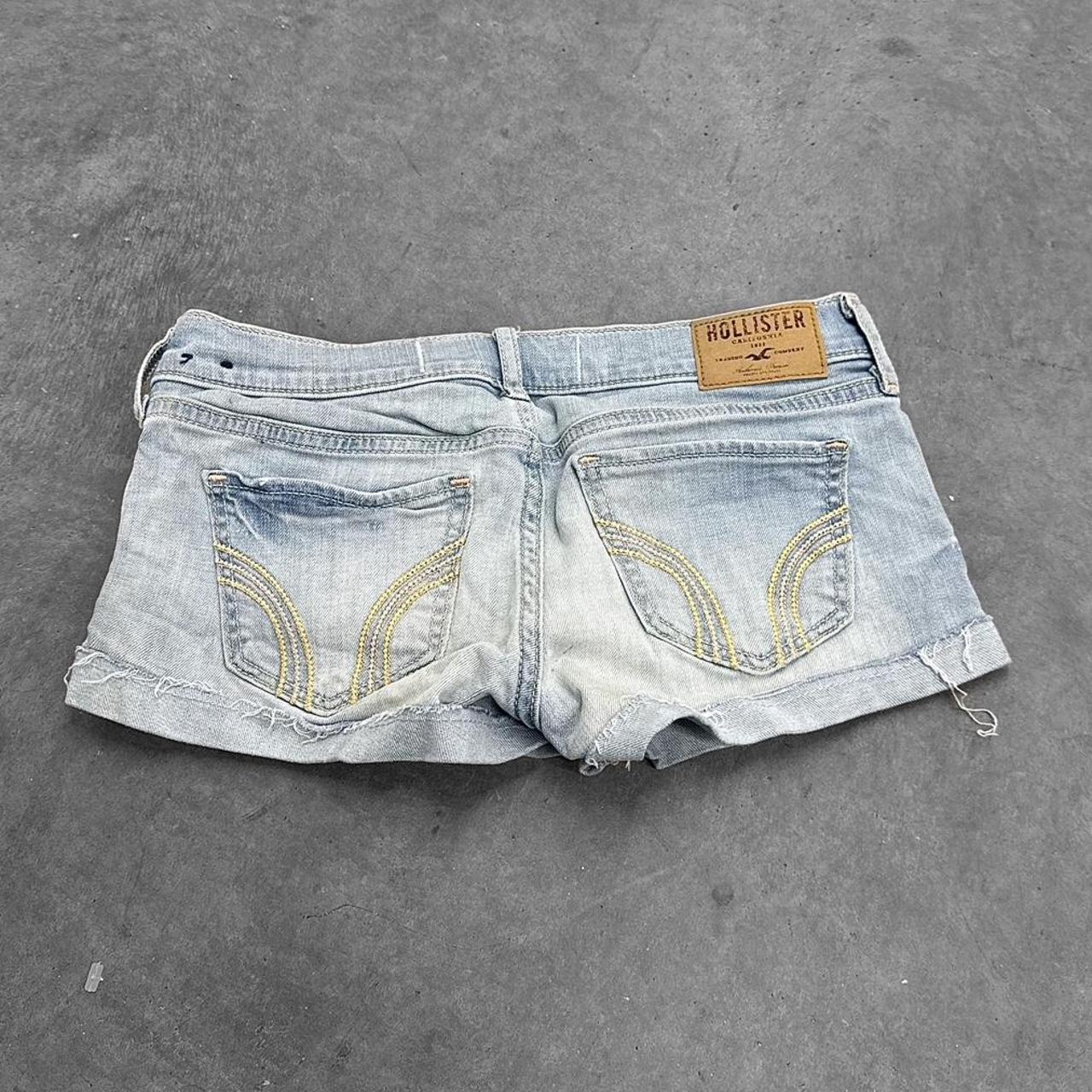 Hollister Low Rise Denim Shorts Light wash denim,... | Depop