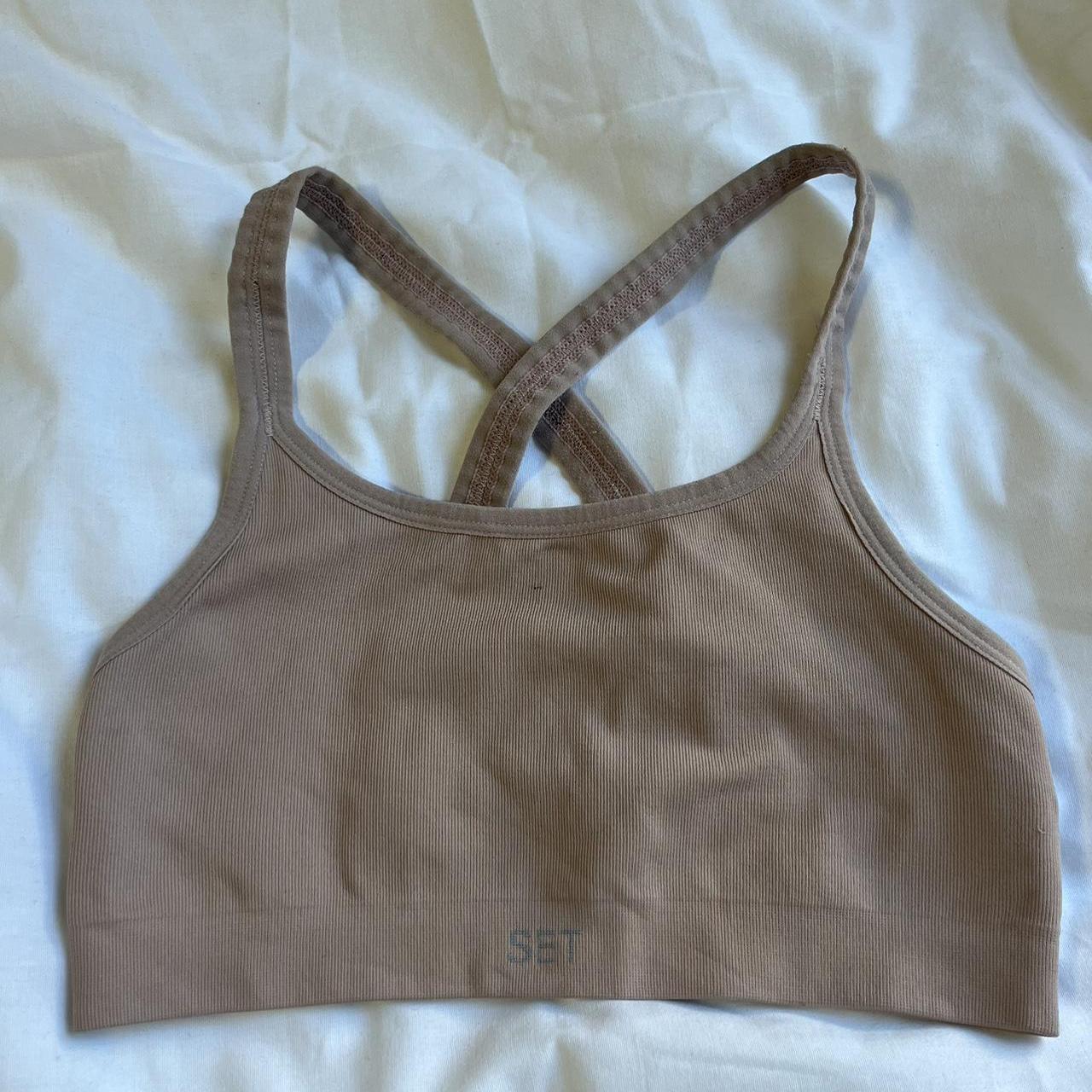 blush pink set active bra size xs - Depop
