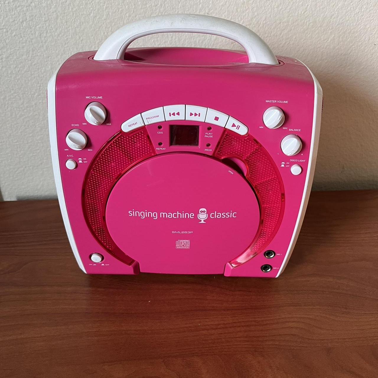 Y2K Pink CD Player | Singing Machine Classic | Takes... - Depop