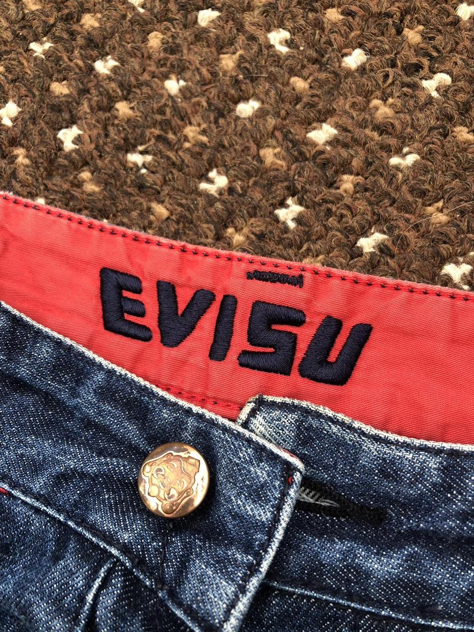Evisu baggy jeans Patterns made by studs inside the... - Depop