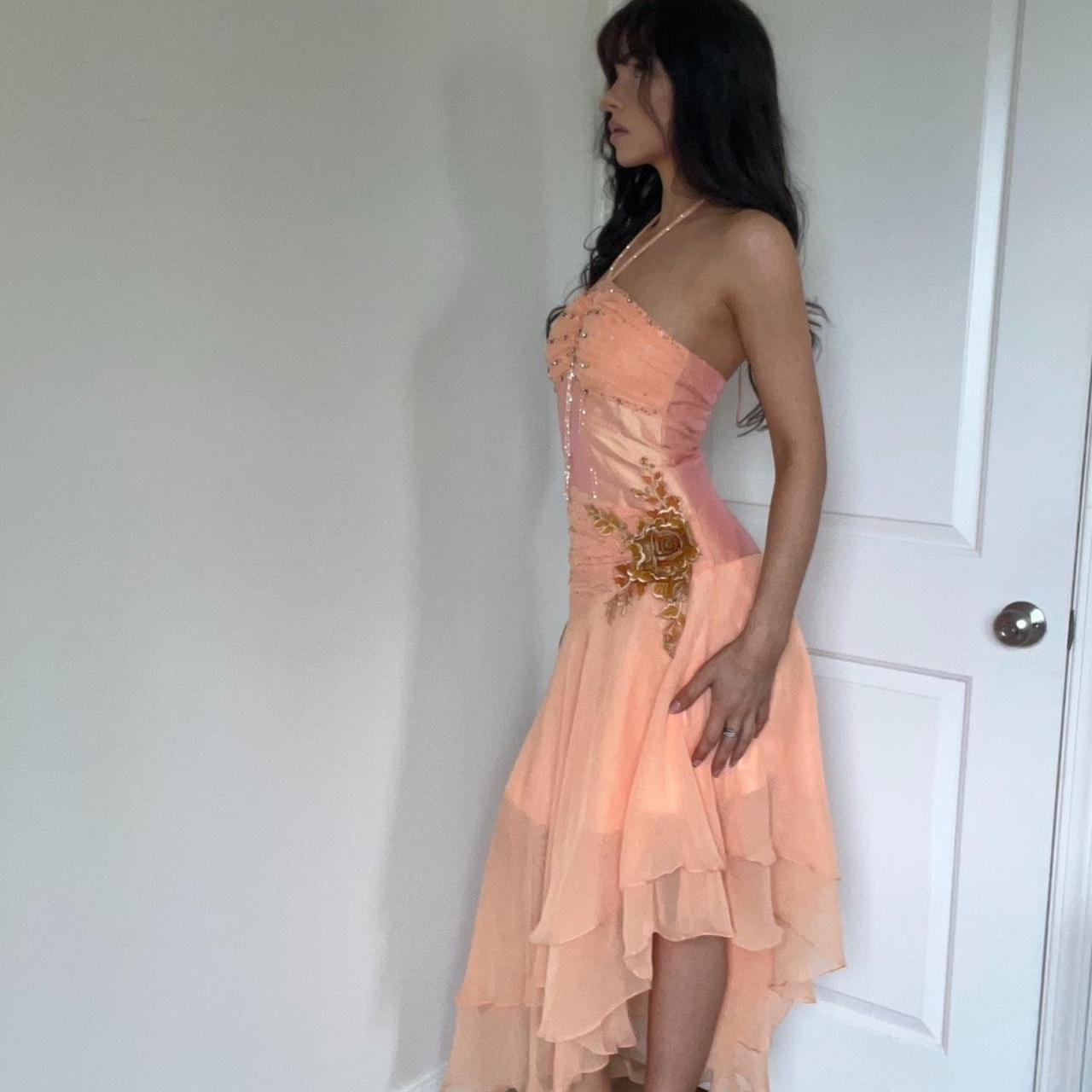 The most INSANE handmade vintage orange/pink/peach... | Depop