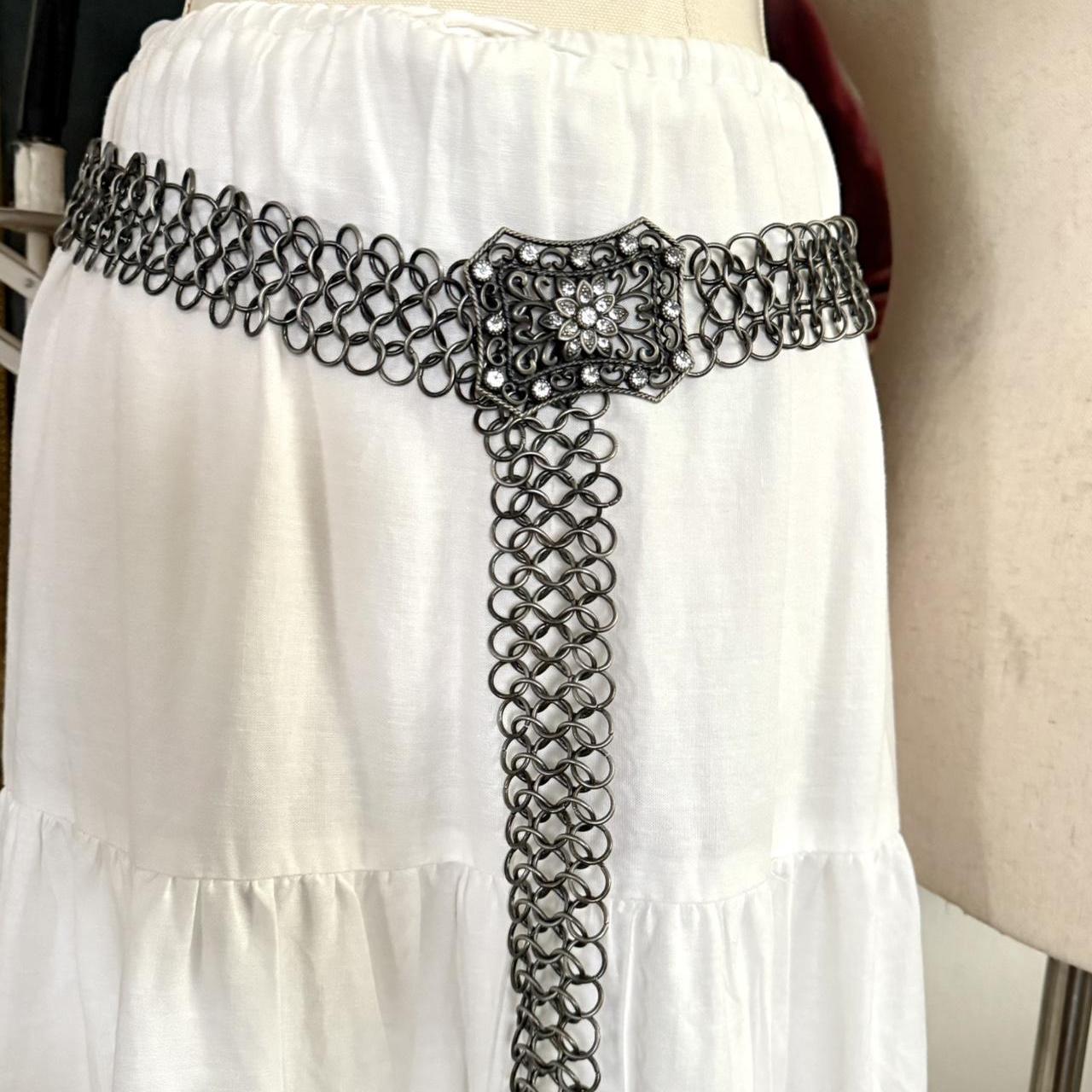 Vintage Gunmetal Silver Chain Link Belt One Size | Depop