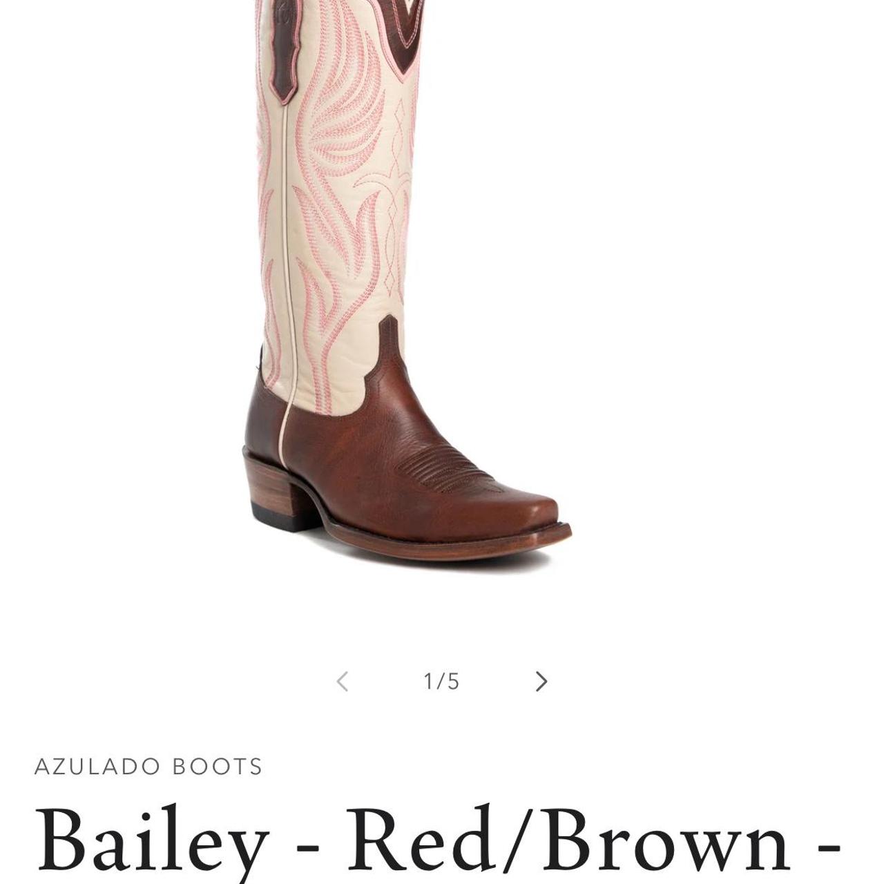 Azulado Bailey Red/Brown Snip Toe Boots size 9 women’s | Depop