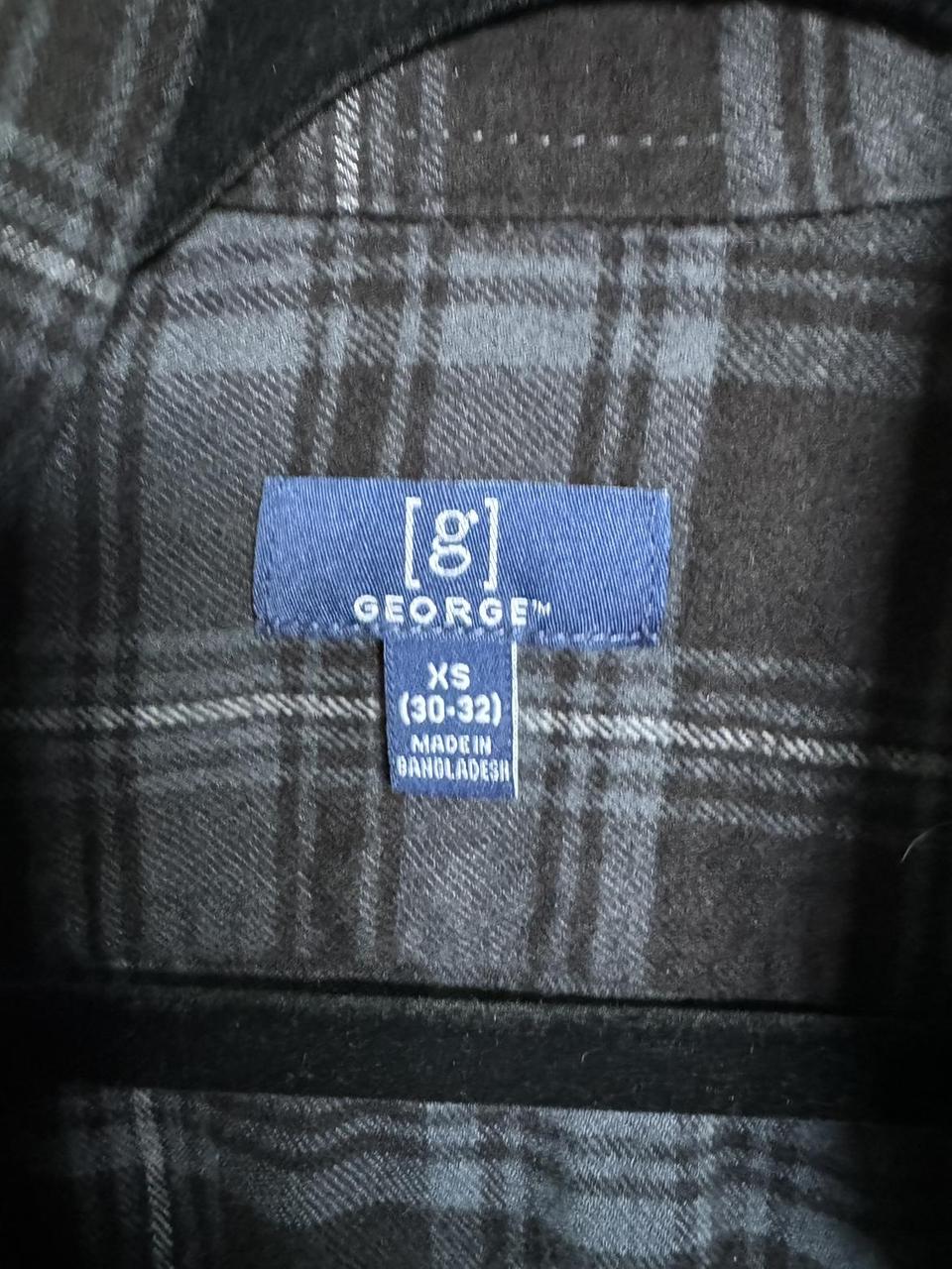 george plaid longe sleeve flannel size xl and... - Depop