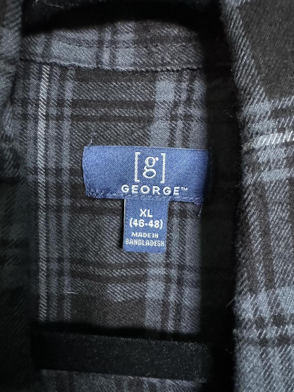 george plaid longe sleeve flannel size xl and... - Depop