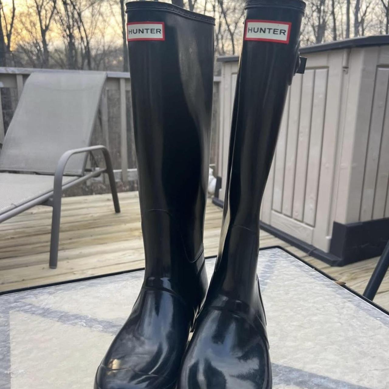 Women’s Tall Gloss Hunter Boots Size 9. Only worn a... | Depop