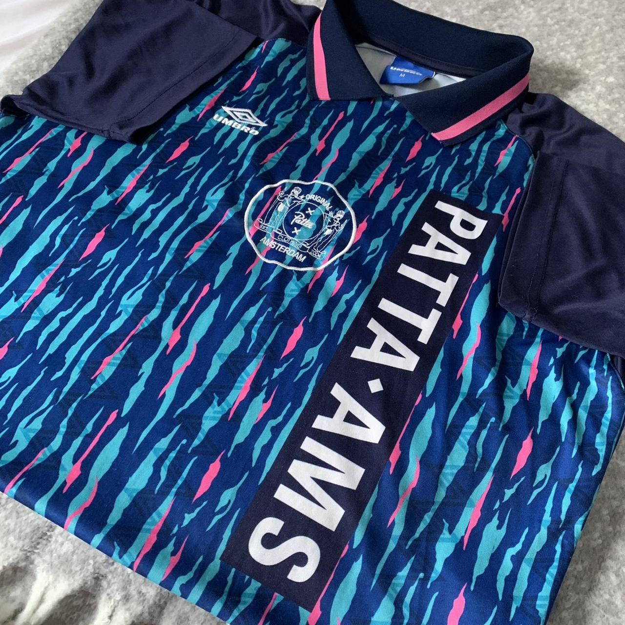 Patta x Umbro collab from 2019 in blue Size medium,... - Depop