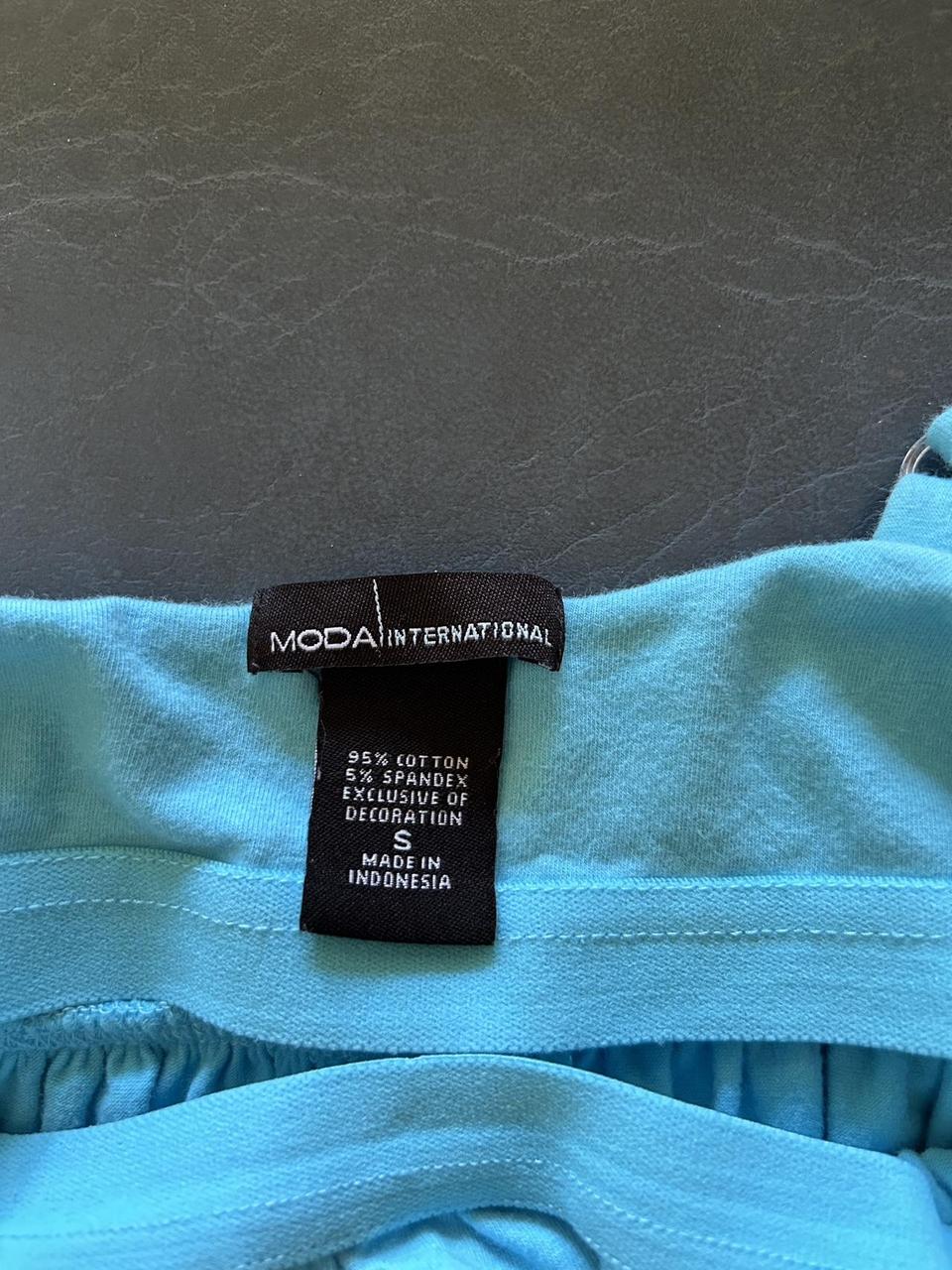 S MODA INTERNATIONAL teal tank #2000’s #y2k #moda #teal - Depop