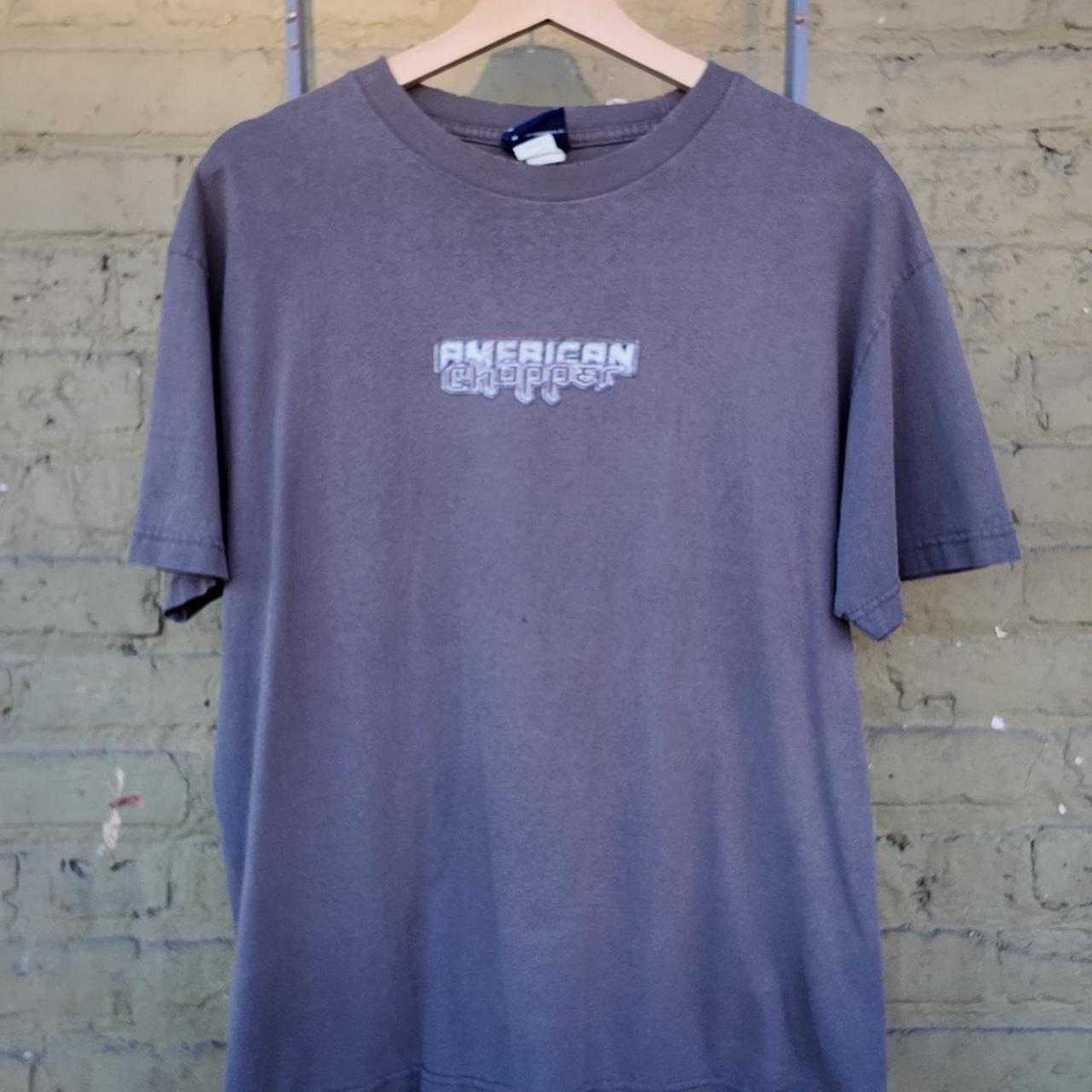 Grey American Chopper Black Widow Shirt Size... | Depop