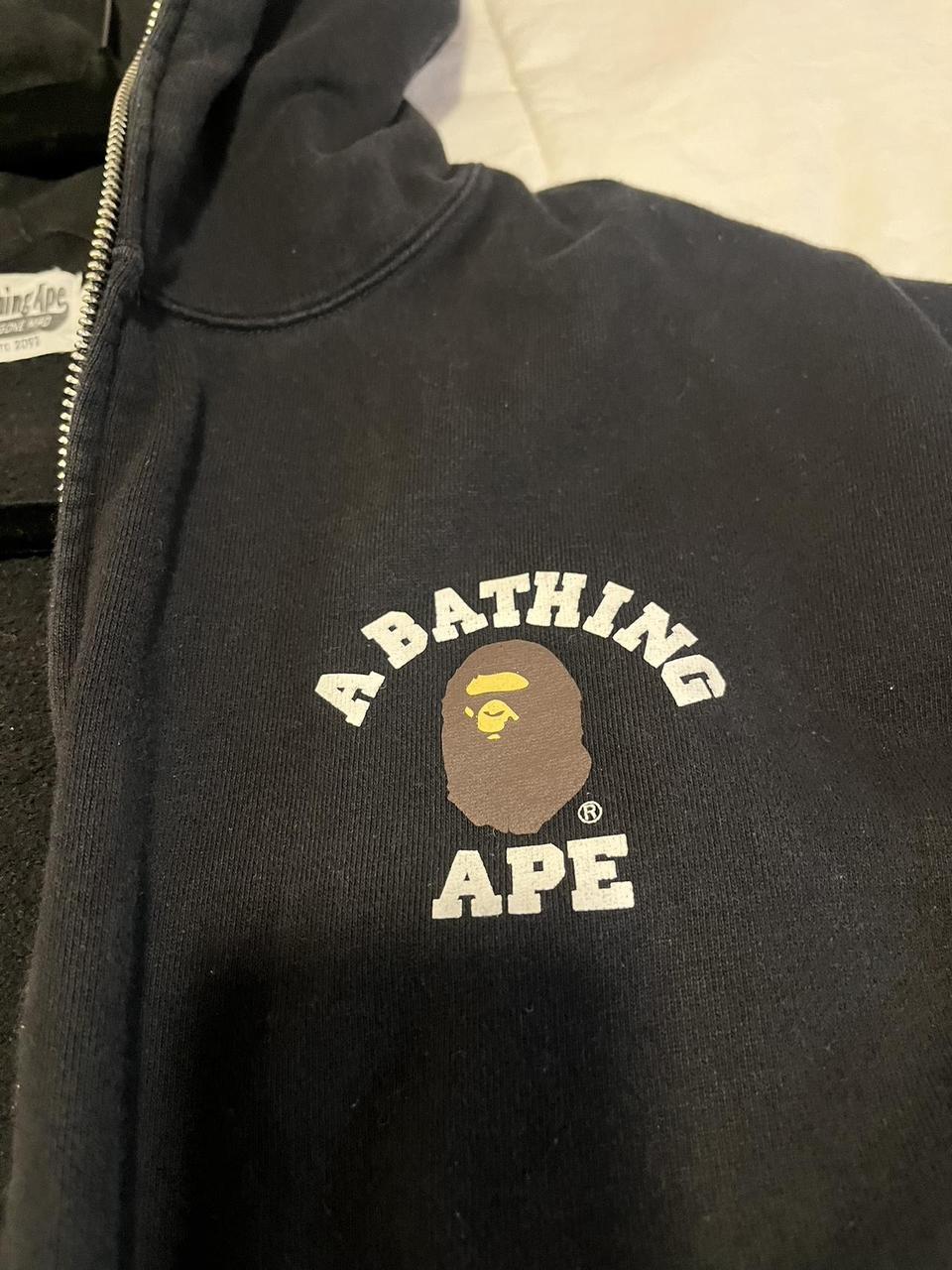 BAPE AUTHENTIC bathing ape black zip up size 3XL - Depop