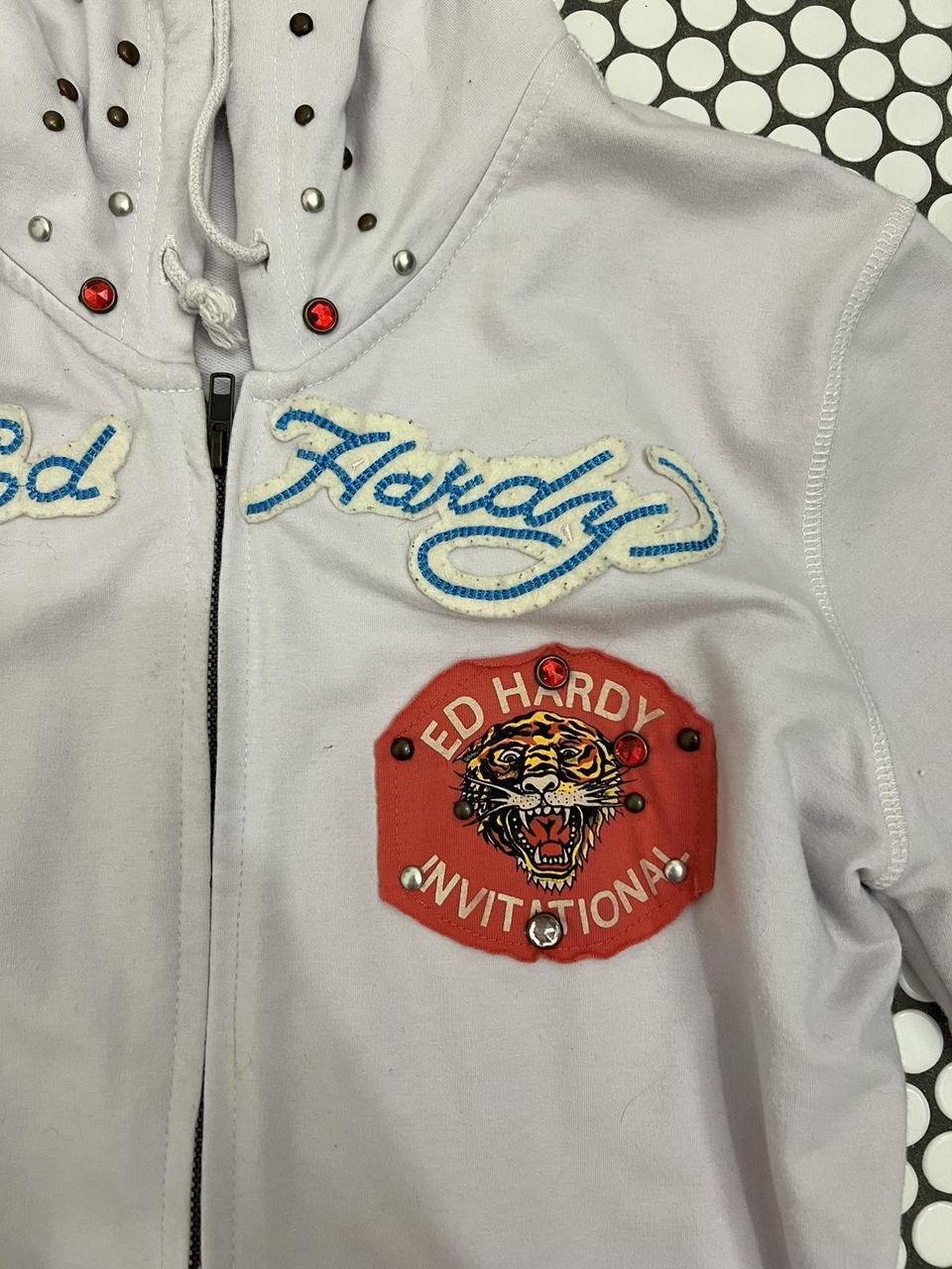 ed hardy hoodie w rhinestone details #edhardy #y2k... - Depop