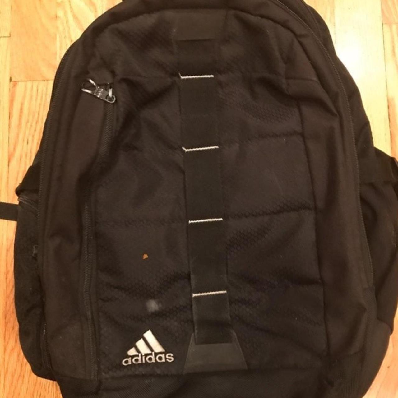 Black Adidas backpack with adjustable straps and... | Depop