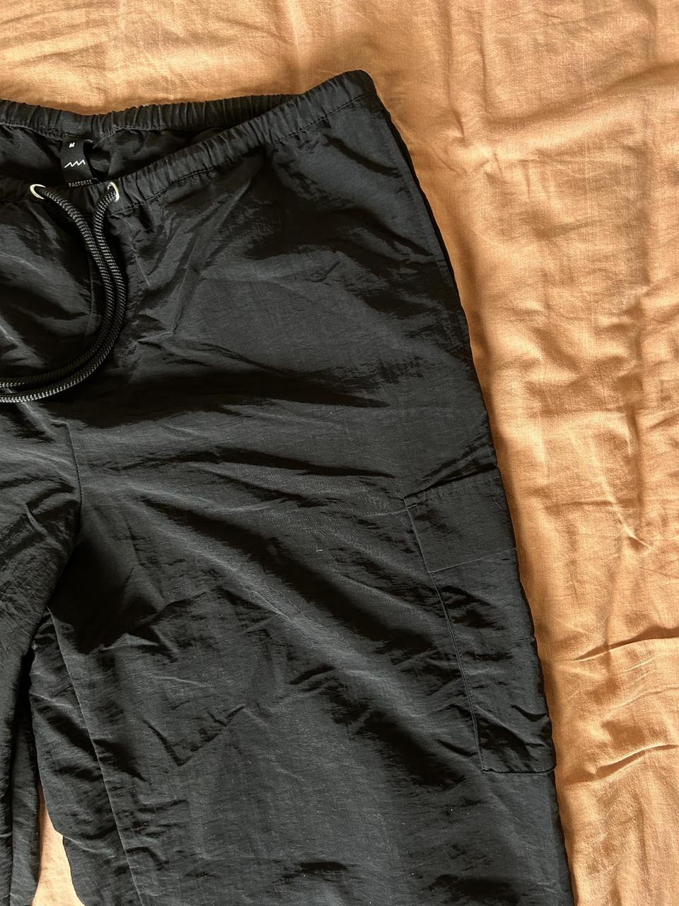 Black parachute pants. From Factorie Size m BNWOT - Depop